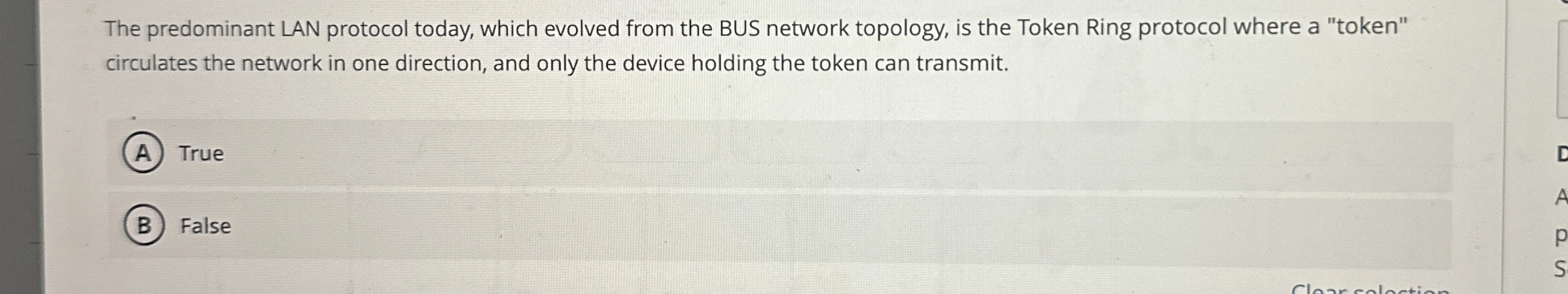 Solved The predominant LAN protocol today, which evolved | Chegg.com