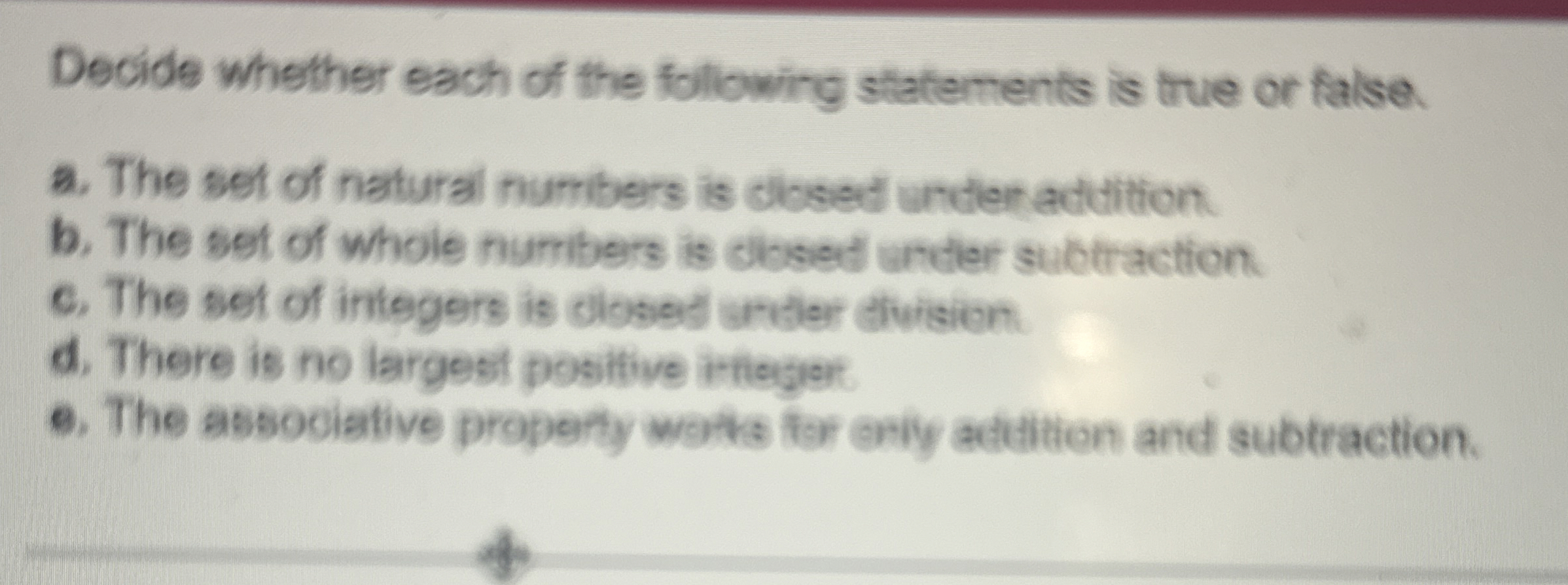 Solved Decide whether each of the following statements is | Chegg.com