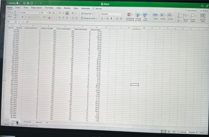 Solved Use the Client spreadsheet to perform the following | Chegg.com