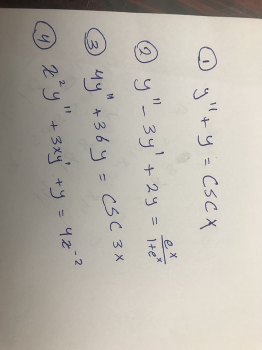 Solved О "+y - C5CX Фу" зу' +2y = З чу" +36 y = c5cзх t's", | Chegg.com