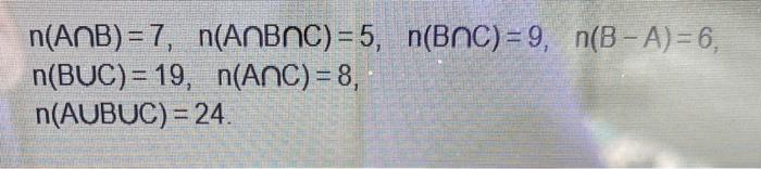 Solved Find, if possible, the number of elements in sets | Chegg.com