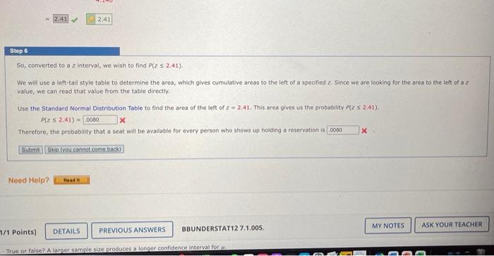 Solved So, converted to a z interval, we wish to find | Chegg.com