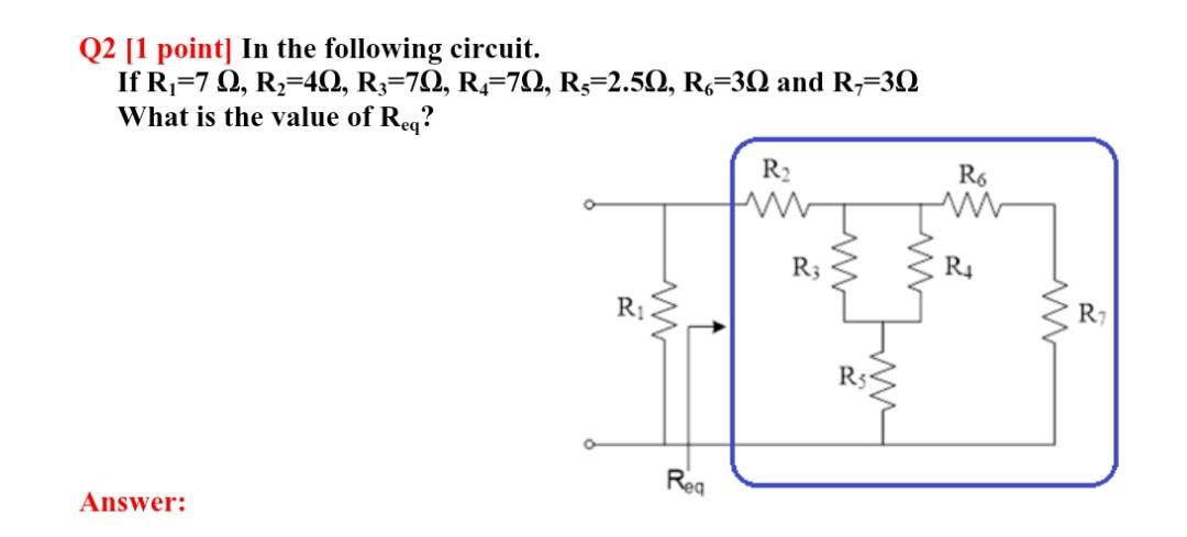 Solved Q2 [1 point] In the following circuit. If | Chegg.com