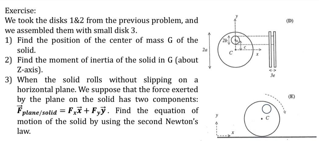 Solved Exercise: We took the disks 1&2 from the previous | Chegg.com