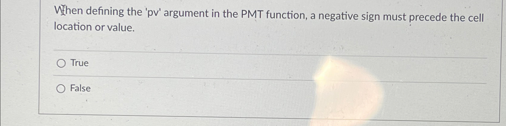Solved Wthen defining the 'pv' ﻿argument in the PMT | Chegg.com