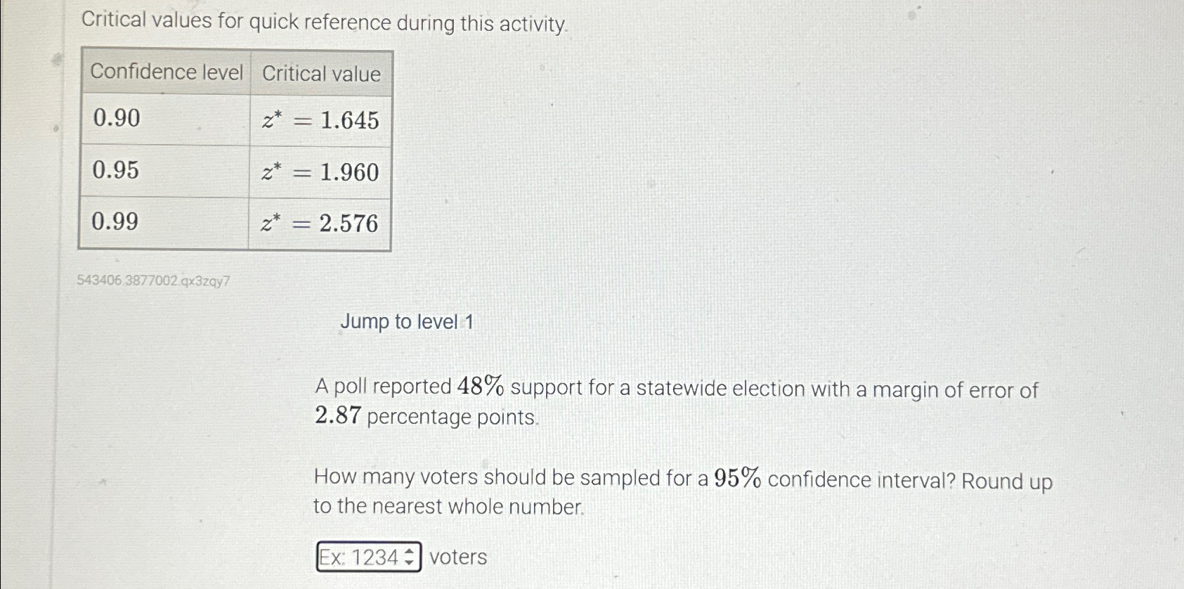 Solved Critical values for quick reference during this | Chegg.com