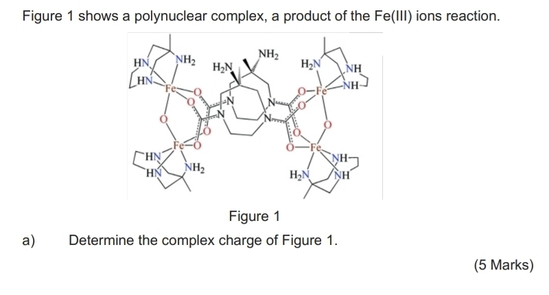 Solved Figure 1 ﻿shows a polynuclear complex, a product of | Chegg.com