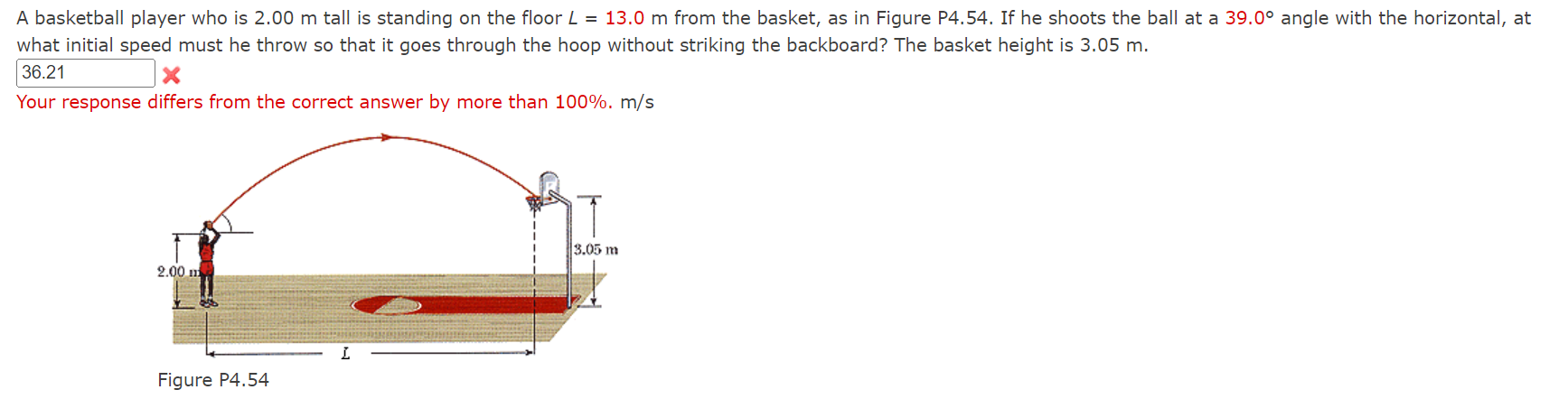 Solved A basketball player who is 2.00m ﻿tall is standing on | Chegg.com