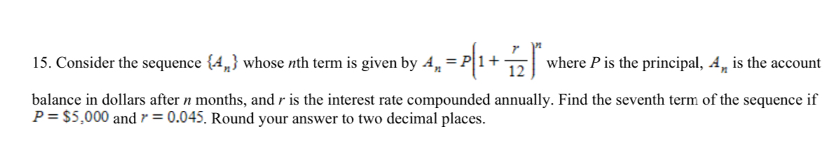 Solved Consider the sequence {An} ﻿whose nth term is given | Chegg.com