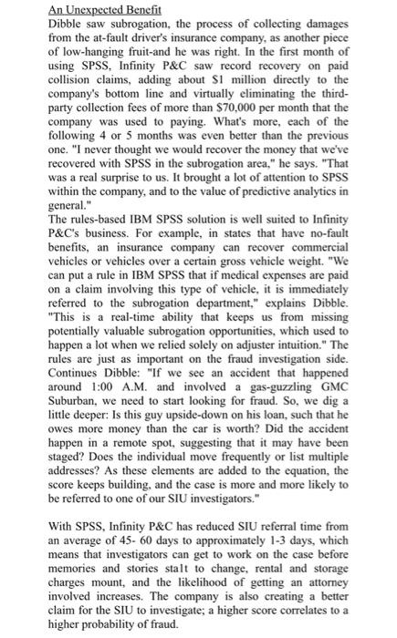 Solved Application Case − Data Mining (Rainer, 7th Edition) | Chegg.com