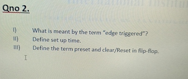 Solved Qno 2.I) ﻿What is meant by the term "edge | Chegg.com