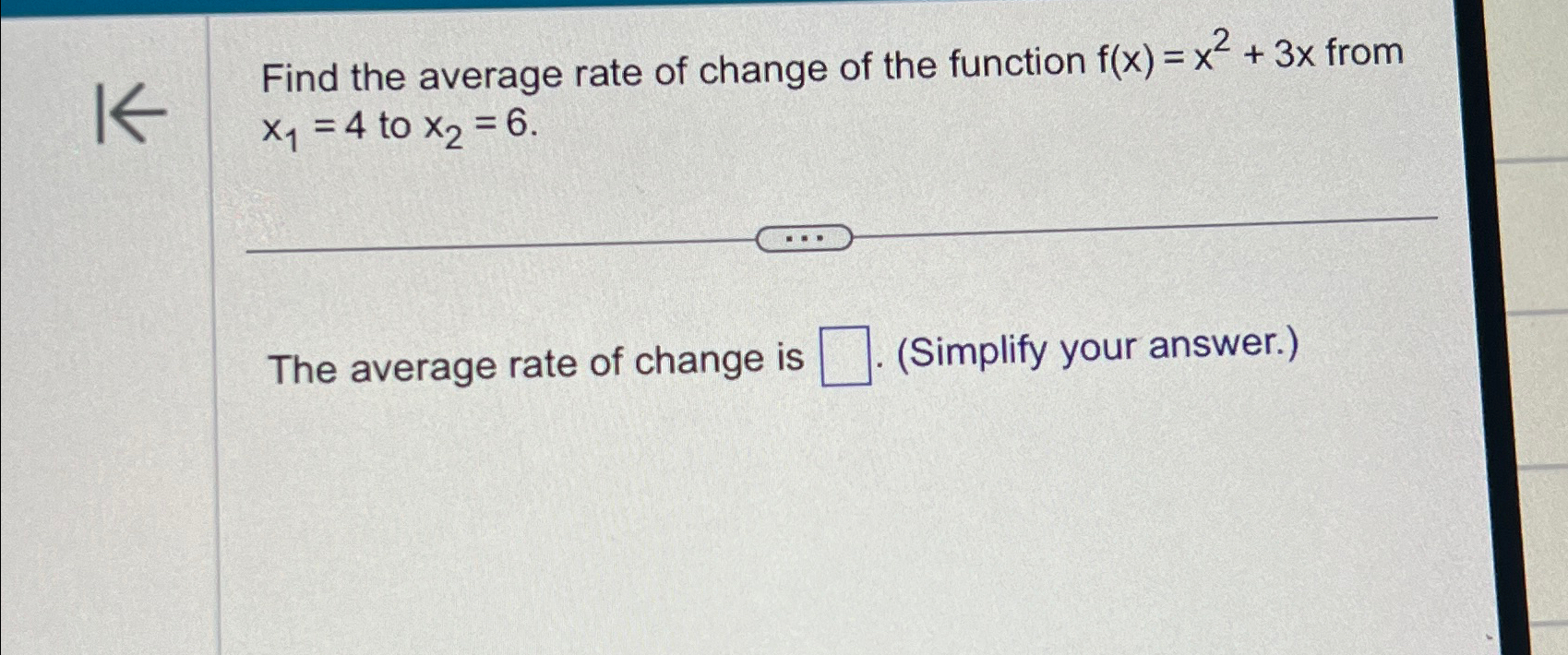 Find the average rate of change of the function | Chegg.com