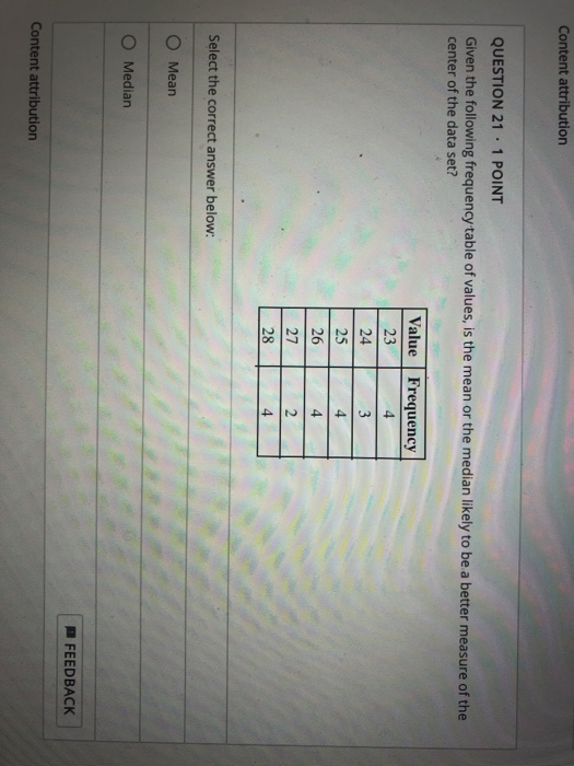 Solved Content attribution QUESTION 21.1 POINT Given the | Chegg.com Solved Content attribution QUESTION 21.1 POINT Given the | Chegg.com