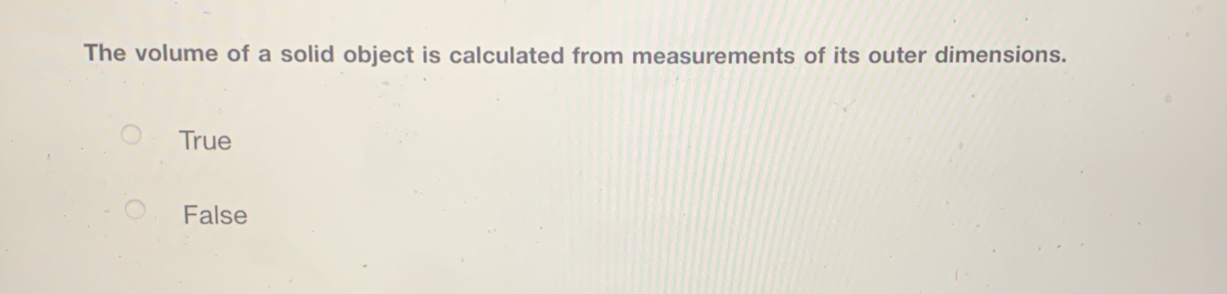 Solved The volume of a solid object is calculated from | Chegg.com