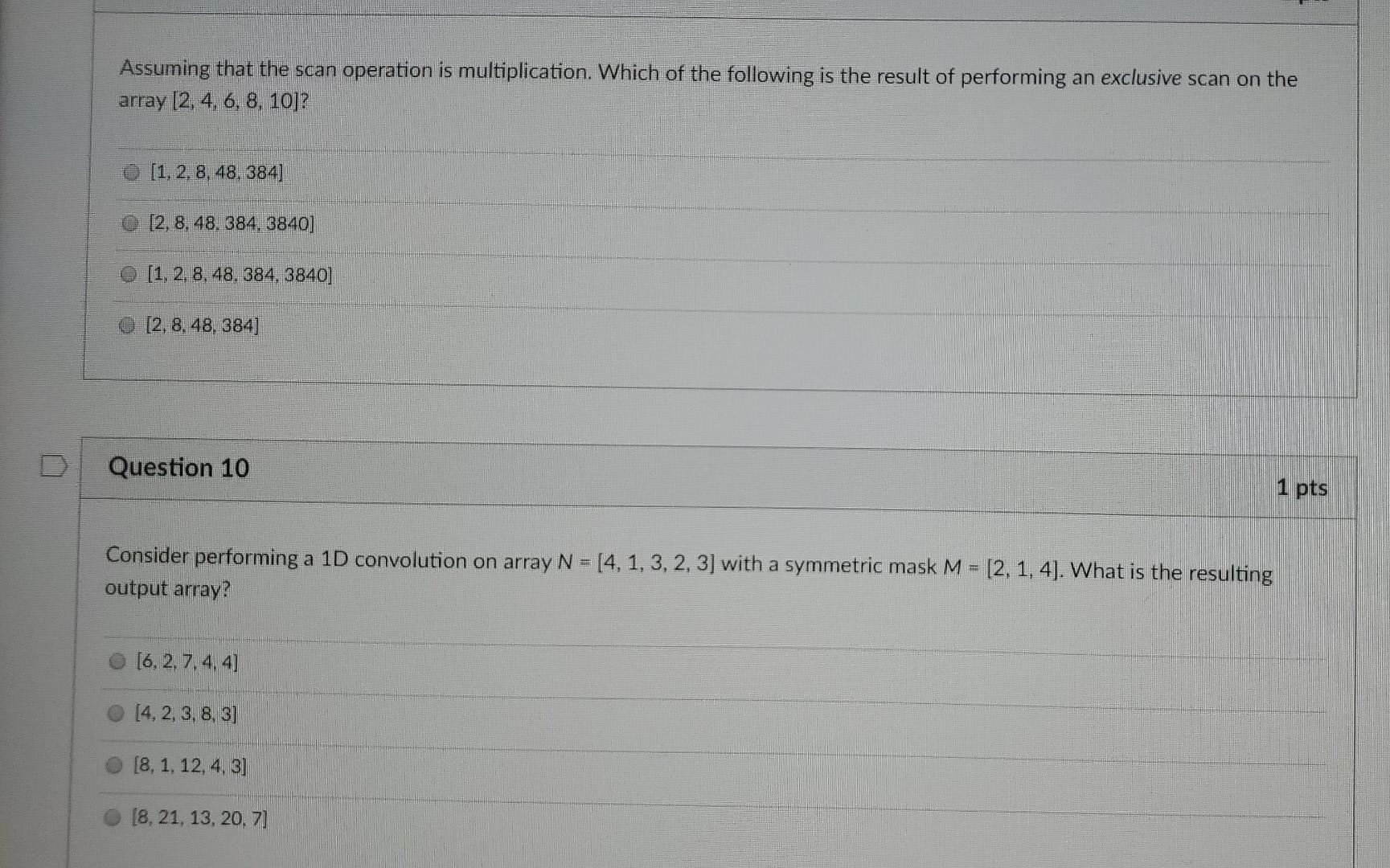 Solved Assuming that the scan operation is multiplication. | Chegg.com