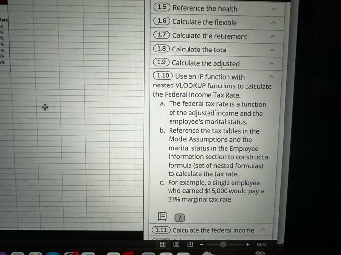 Solved (1.10) Use an IF function with nested VLOOKUP | Chegg.com