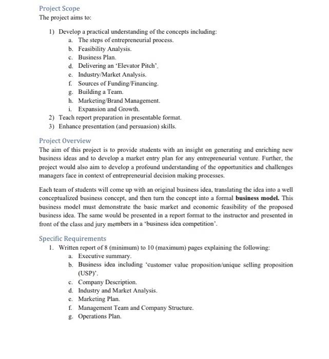 Project Scope The project aims to: 1) Develop a | Chegg.com