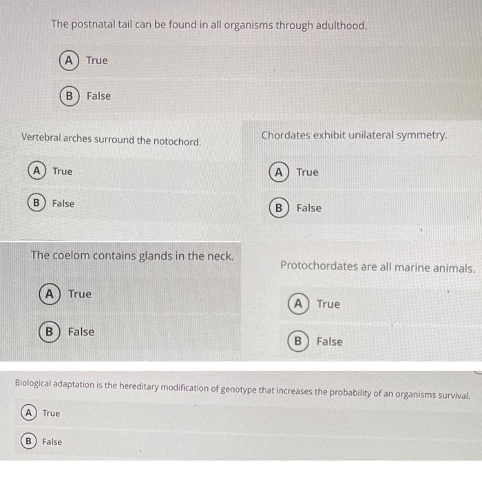 The postnatal tail can be found in all organisms | Chegg.com