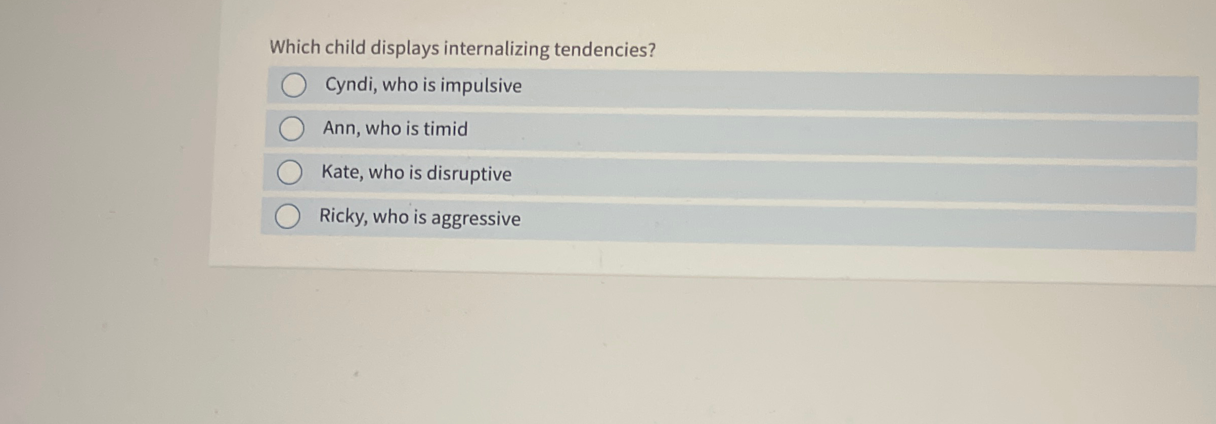 Solved Which child displays internalizing tendencies?Cyndi, | Chegg.com