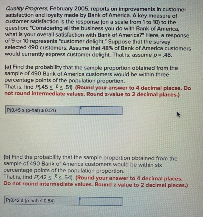 Solved Quality Progress, February 2005, reports on | Chegg.com