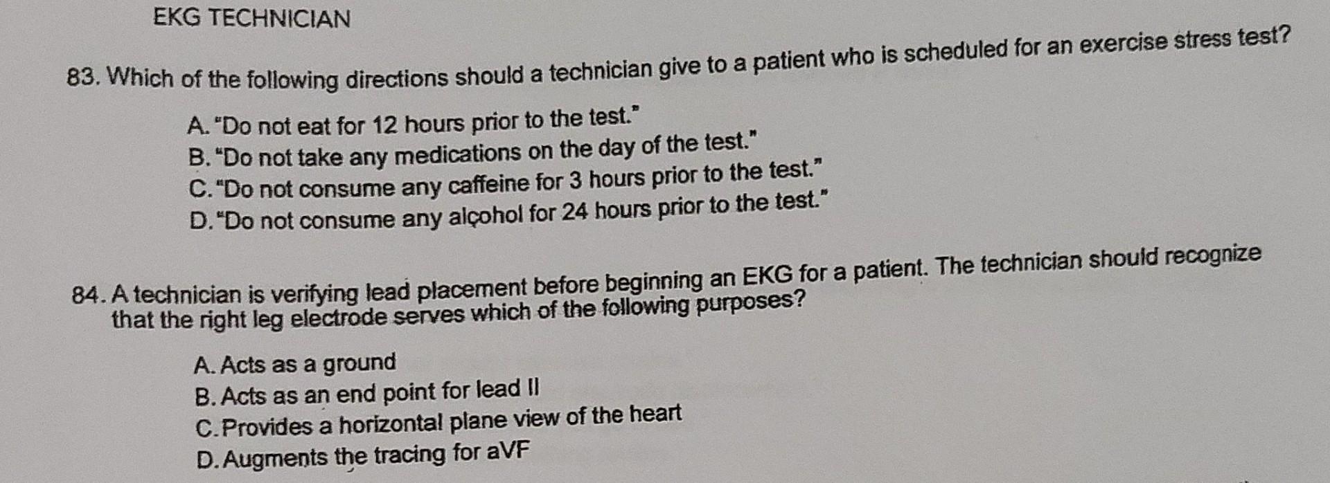 Solved D. Pulse 78. After performing a nonstandard EKG on a | Chegg.com