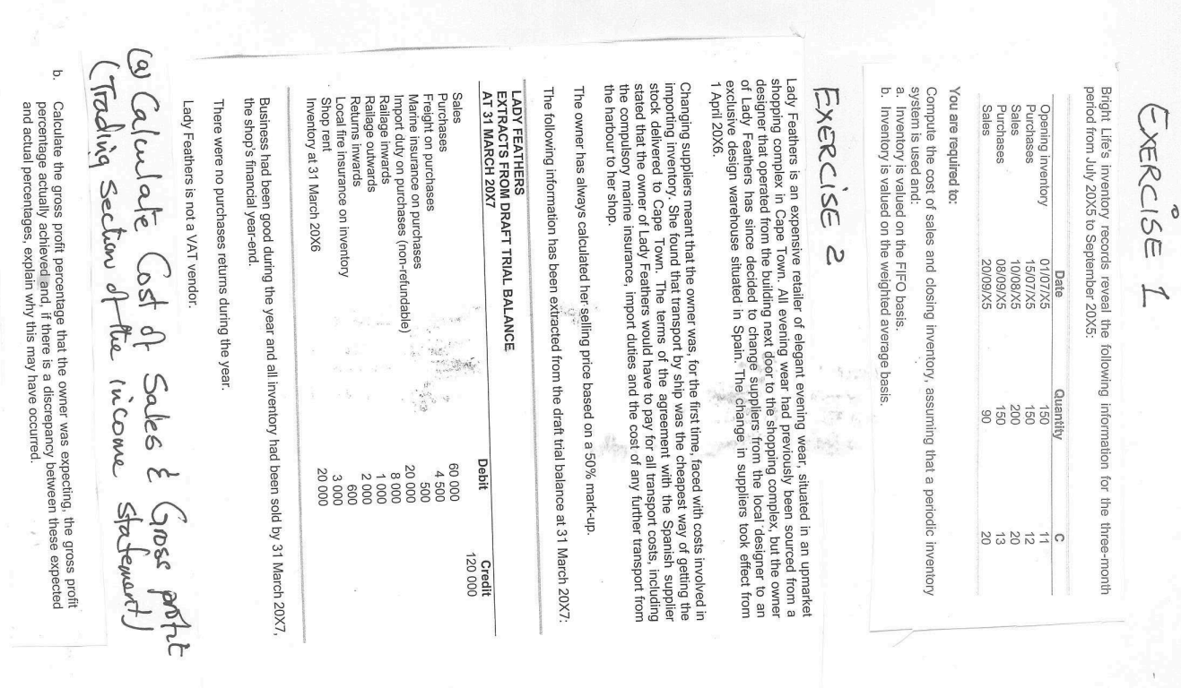 Solved EXERCISE 1Bright Life's inventory records reveal the | Chegg.com