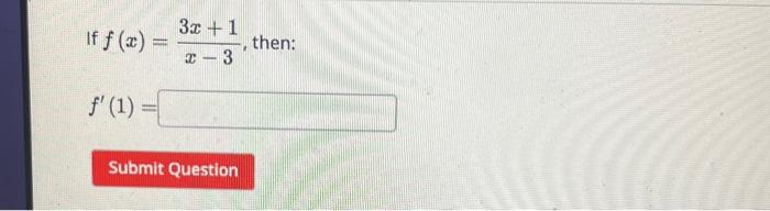 Solved f(x)=x−33x+1 | Chegg.com
