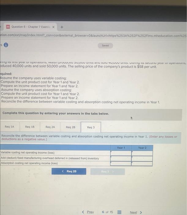 Nalsh Company manufactures and sells one product. The | Chegg.com