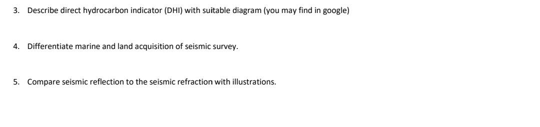 Solved 3. Describe direct hydrocarbon indicator (DHI) with | Chegg.com