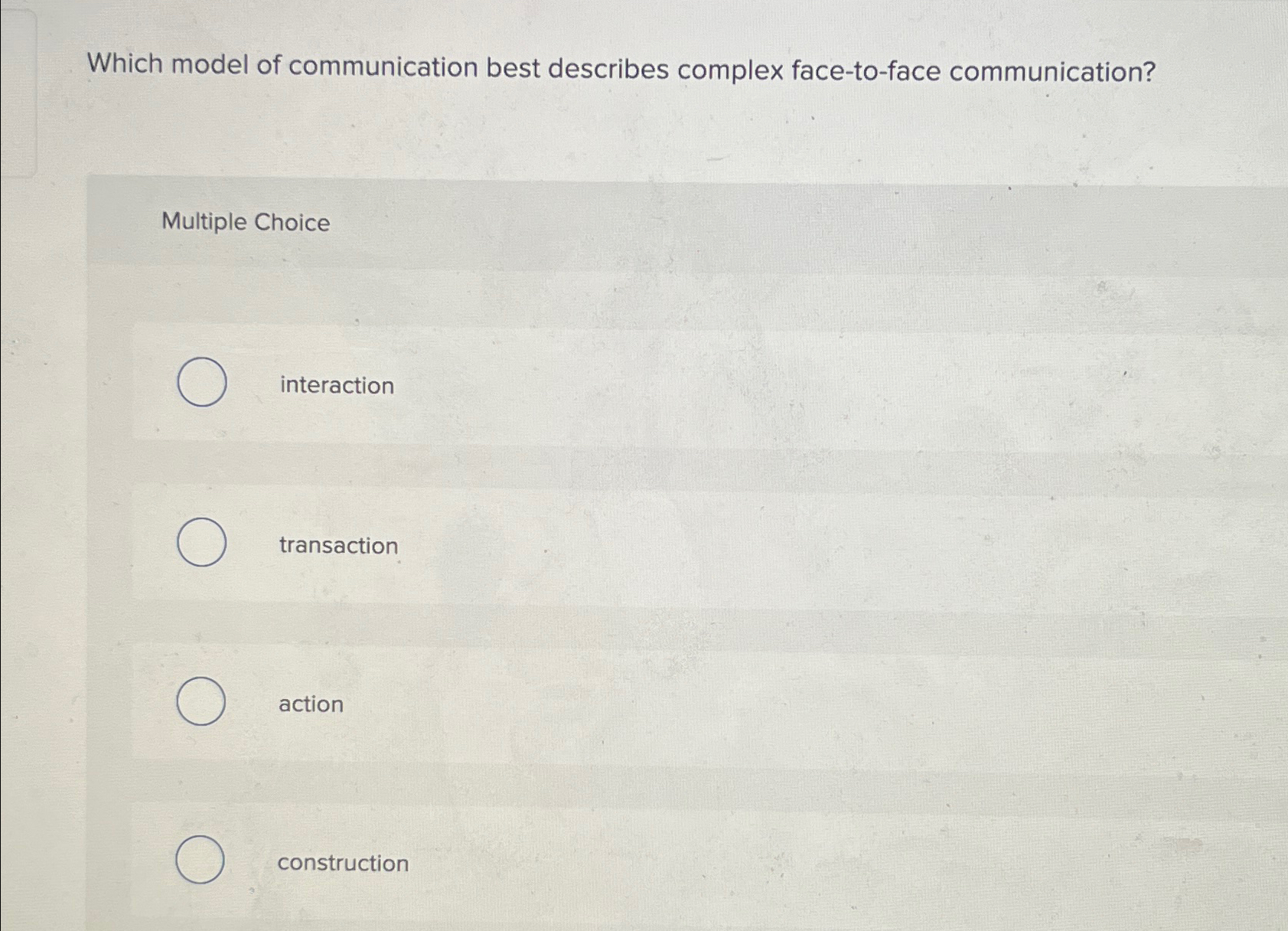 Solved Which model of communication best describes complex | Chegg.com