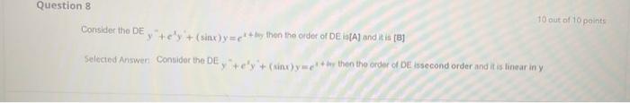 Solved Differential Equations prove the given answer and | Chegg.com