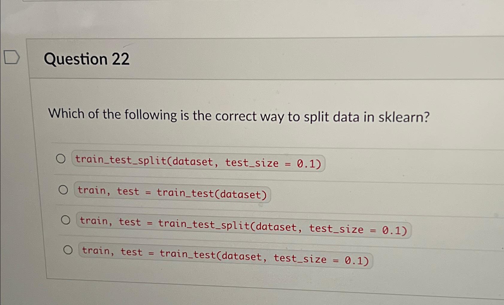 Solved Question 22Which of the following is the correct way | Chegg.com