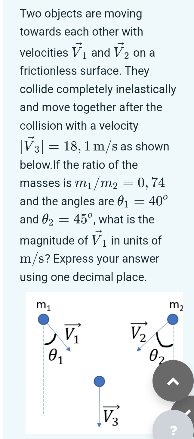 Solved Two objects are moving towards each other with | Chegg.com