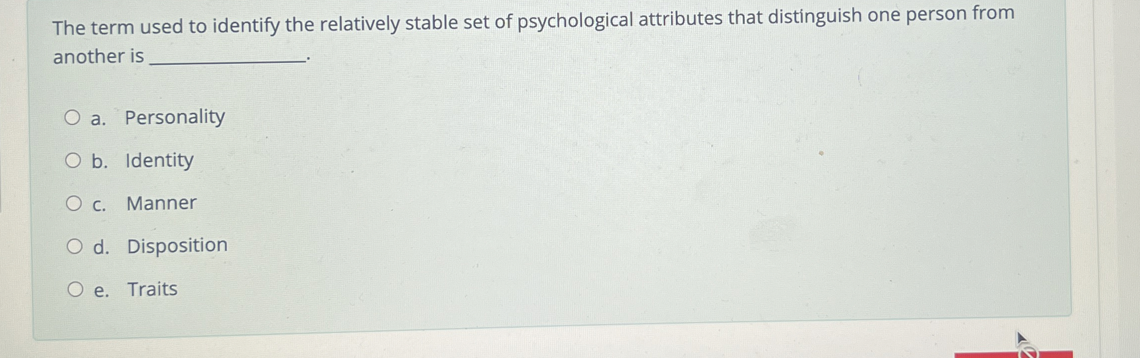 Solved The term used to identify the relatively stable set | Chegg.com