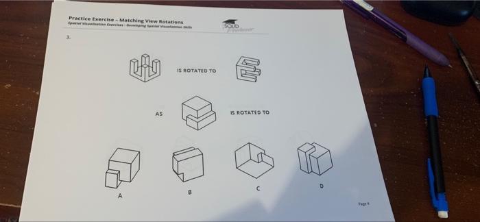 Solved Practice Exercise - Matching View Rotations ratione | Chegg.com