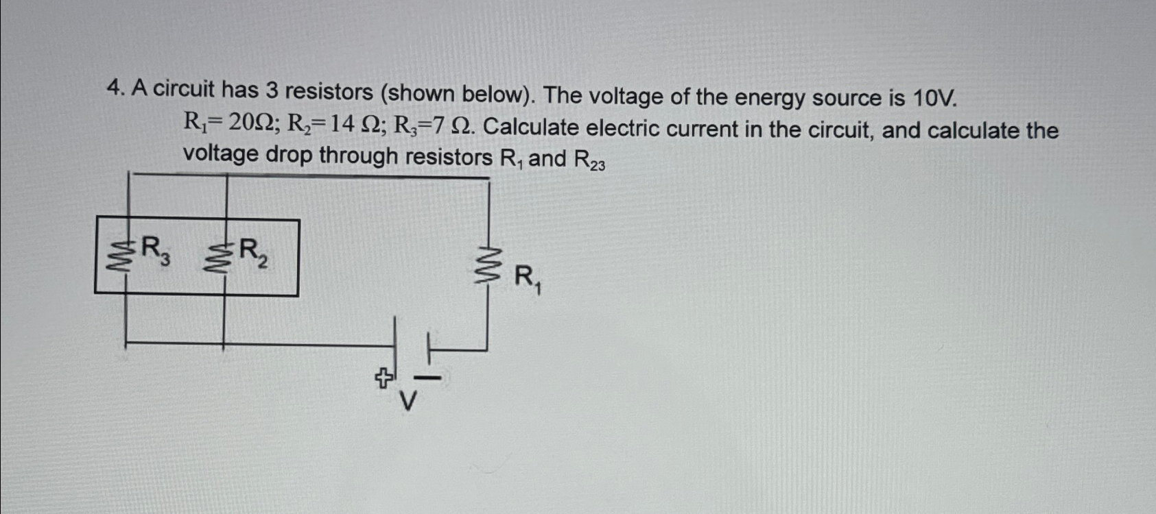Solved A circuit has 3 ﻿resistors (shown below). ﻿The | Chegg.com