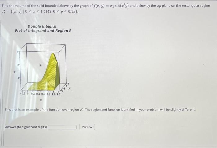Solved Find the volume of the solid bounded above by the | Chegg.com