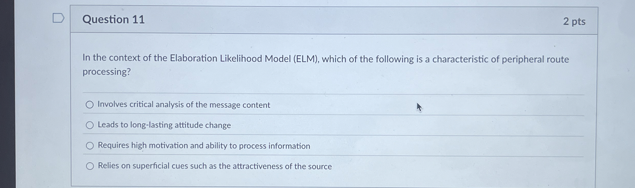 Solved Question 112 ﻿ptsIn the context of the Elaboration | Chegg.com