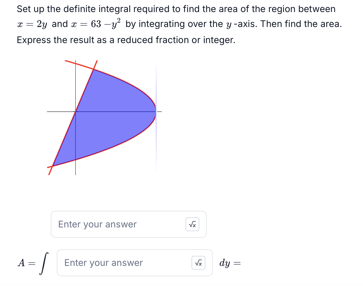Solved Set up ﻿the definite integral required to ﻿find the | Chegg.com
