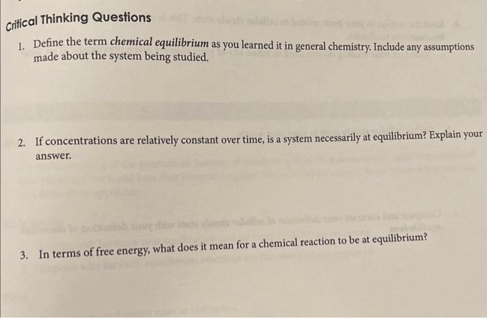 Solved critical Thinking Questions 1. Define the term | Chegg.com