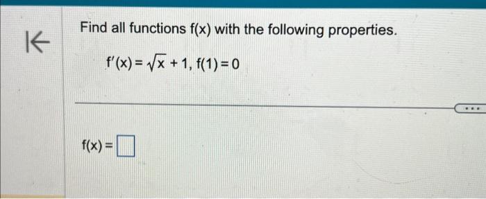 Solved Find all functions f(x) with the following | Chegg.com