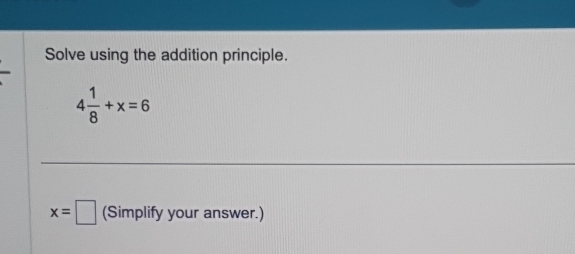Solved Solve using the addition | Chegg.com