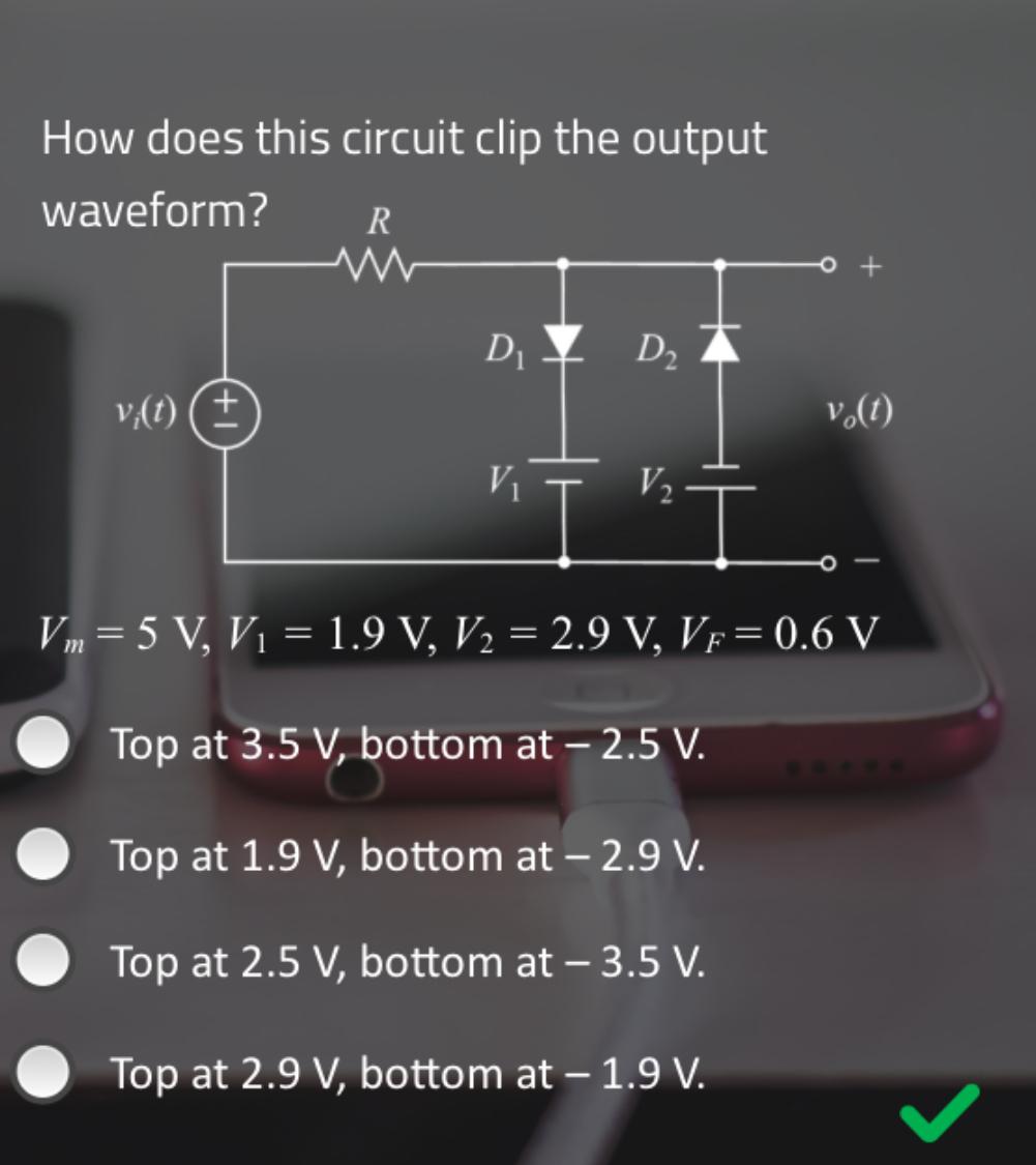 Solved How does this circuit clip the output | Chegg.com
