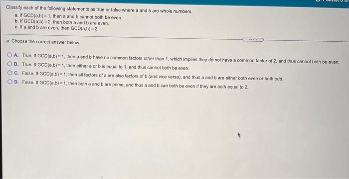 Solved Classify each of the following statements as true or | Chegg.com