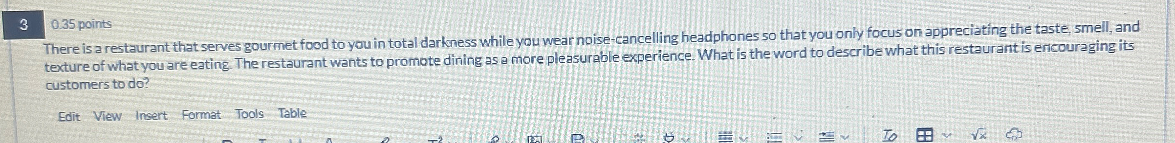 Solved 3 0.35 ﻿pointsThere is a restaurant that serves | Chegg.com