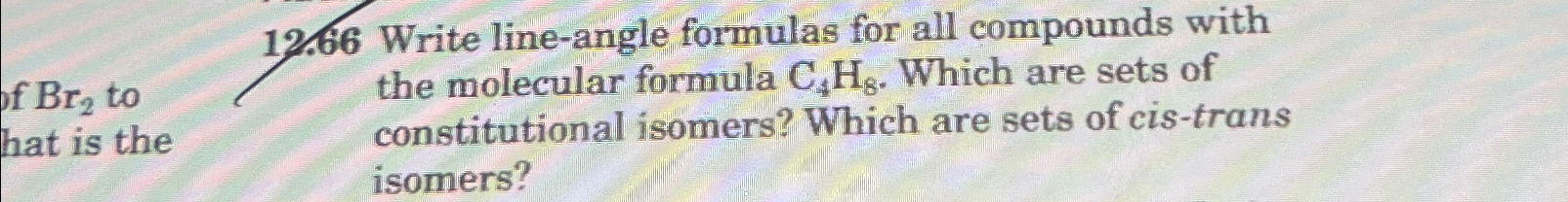 Solved 12.66 ﻿Write line-angle formulas for all compounds | Chegg.com