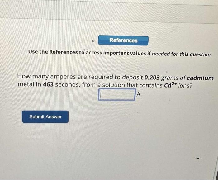 Solved References Use the References to access important | Chegg.com