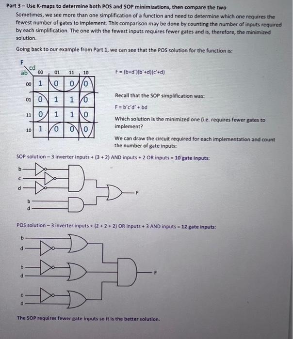 Solved F2 SOP solution: Number of gate inputs n F2 POS | Chegg.com