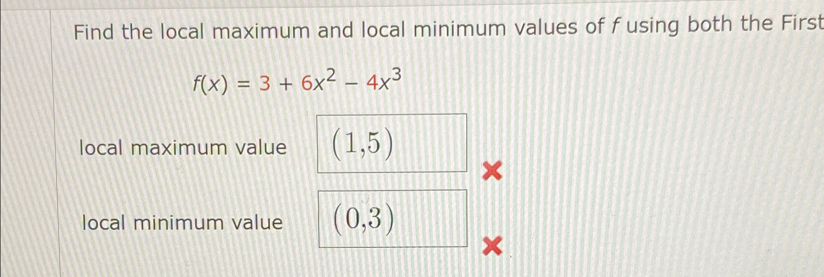 Solved Find The Local Maximum And Local Minimum Values Of F 4527