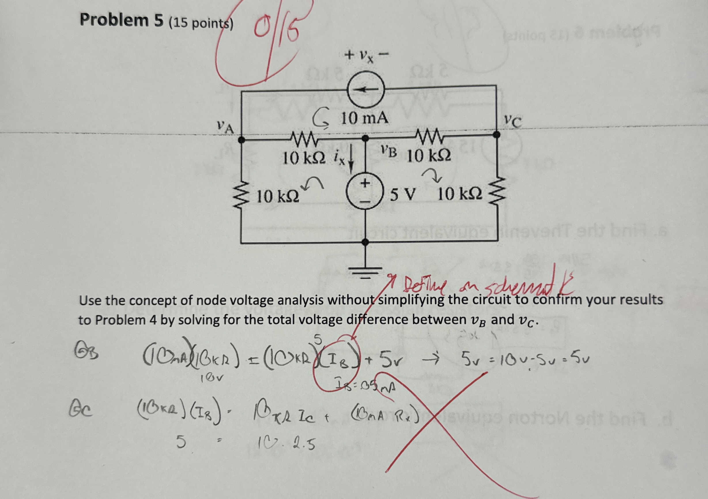 Solved Use the concept of node voltage analysis without | Chegg.com